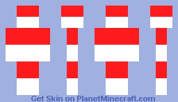 Red and White stripes Minecraft Skin