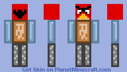 Red (on blocks) - Angry Birds Minecraft Skin