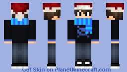 blue christmas sweater Minecraft Skin