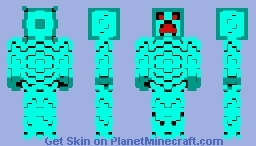 Blue Winter Robot Minecraft Skin
