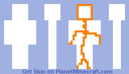 Orange stickman Minecraft Skin