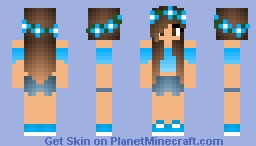 Beautiful blue girl Minecraft Skin