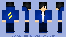 Blue battle boy Minecraft Skin