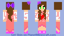 The Pink Dress Girl Minecraft Skin