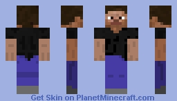 Black shirt steve Minecraft Skin