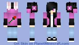 Pink bunny girl Minecraft Skin