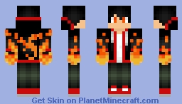 Red dragon fire boy Minecraft Skin