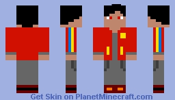 the red Minecraft Skin