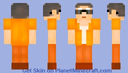Guy in orange Minecraft Skin