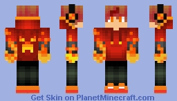 Red fire🔥boy Minecraft Skin