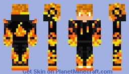 Fire Gamer Minecraft Skin