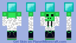Slime Holding Diamond Block Minecraft Skin
