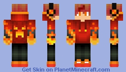 Red fire boy (update) Minecraft Skin