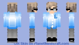 Blue Dude with glasses Minecraft Skin