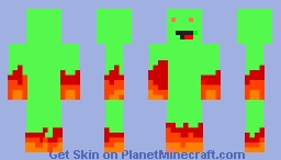 Hands on Fire Minecraft Skin