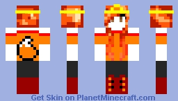 Fire Fox Queen Minecraft Skin