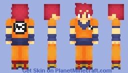 Goku - Super Saiyan God Minecraft Skin