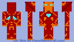 Iron Man Mark L Suit W/ Removable Mask Minecraft Skin
