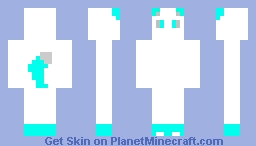 Shy ice fox Minecraft Skin