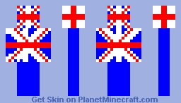 The Union Jack (flag of great Britain) Minecraft Skin