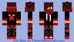 Red Creeper Boy Minecraft Skin