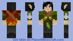 Wood Elf with Autumn Leaf Cape Minecraft Skin