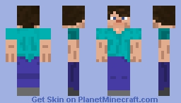 Pale Steve With Longer Hair Minecraft Skin