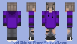 purple sweater removable Minecraft Skin