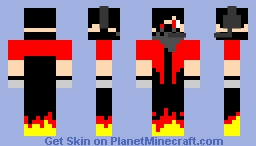 Fire youtube skin Minecraft Skin
