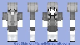 gray girl Minecraft Skin