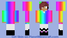Rainbow hoodie Minecraft Skin