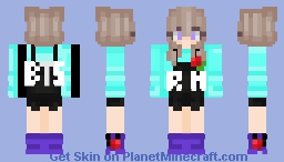 girl bts rm Minecraft Skin
