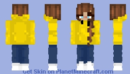 Yellow Hoodie Girl Minecraft Skin