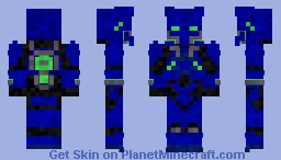 Another armor but it's blue Minecraft Skin