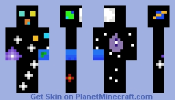 Galaxies On Skin Minecraft Skin