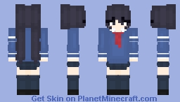 Monochrome Blue Sky Minecraft Skin
