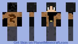 Black Sweater + Beige Dragon Jacket Minecraft Skin