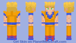 Dragon Ball Z- Super Saiyan Goku (Manga Colors Minecraft Skin