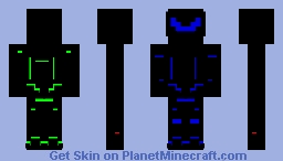 green blue and red robot Minecraft Skin