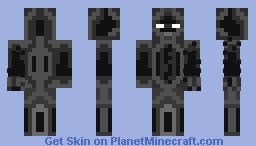 Guy in Black costume with a black gauntlet Minecraft Skin
