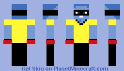 blue villager super hero Minecraft Skin
