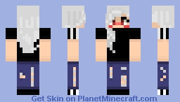 Girl With Black T-Shirt Minecraft Skin