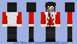 red sleeves white vest Minecraft Skin