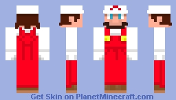 Fire Mario Minecraft Skin