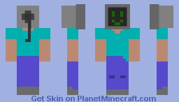 computer head simple steve Minecraft Skin