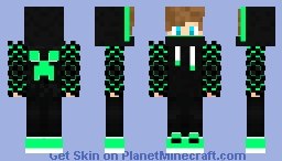 Cool Electrical Arms Boy Minecraft Skin