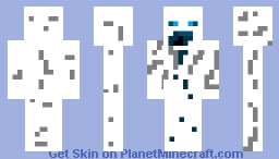 White and Blue Monster Minecraft Skin