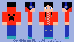 Red Gamer Boy Minecraft Skin