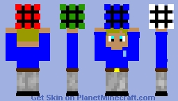 guy holding cube Minecraft Skin
