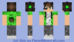 Green Gamer Boy Minecraft Skin